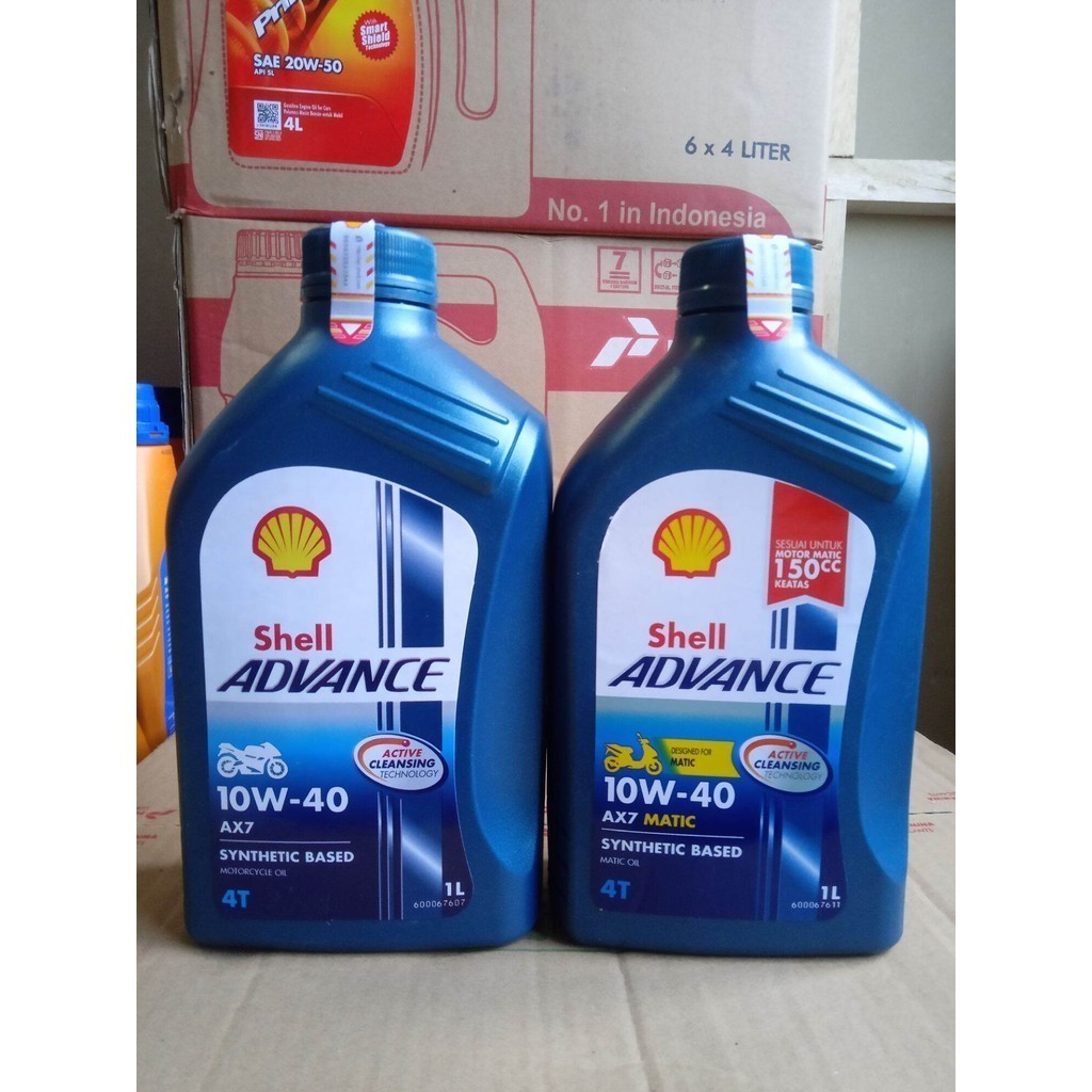 Jual oli Shell AX 7 1 liter advance syntetic based 10w-40 matic dan ...