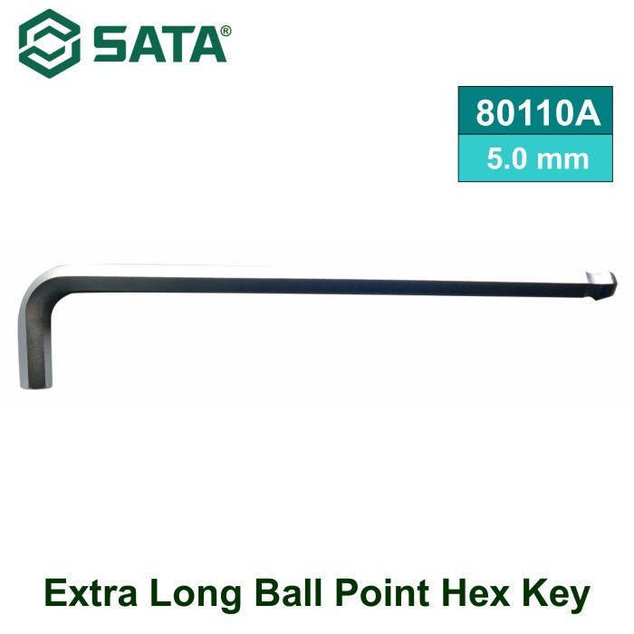 Jual SATA Kunci L 5.0 mm 80110A Sata Tools Extra Long Ball Point Hex ...