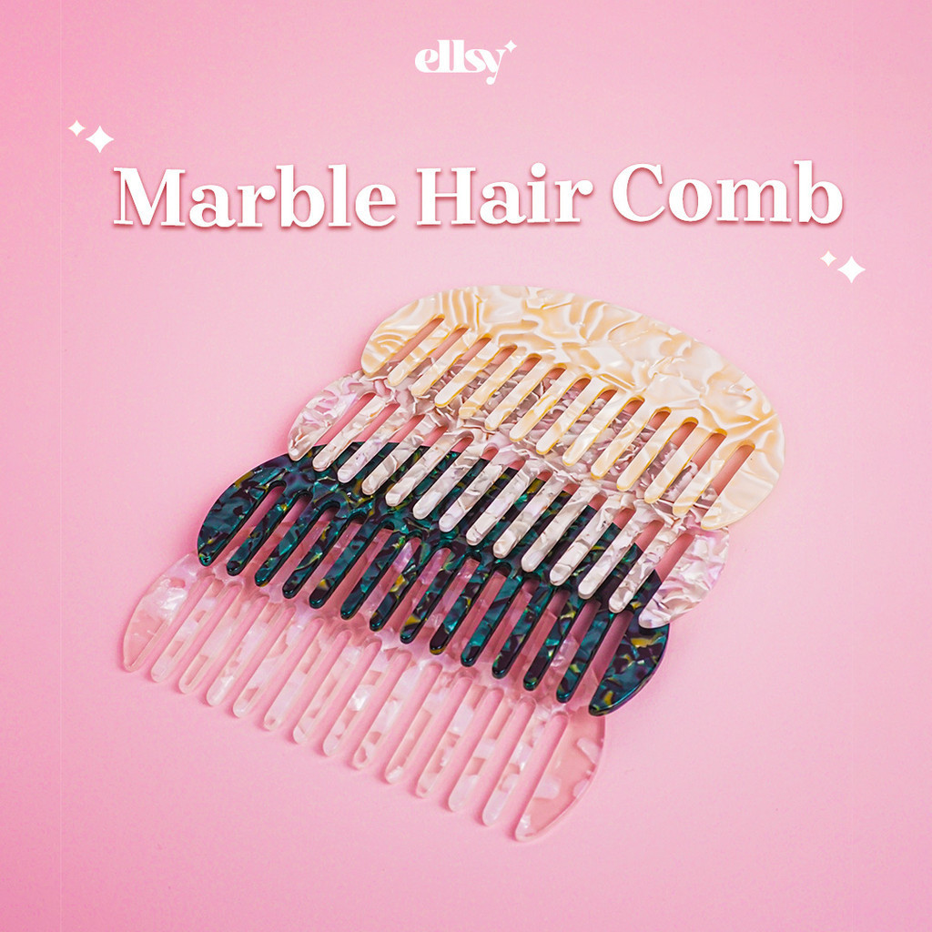 Jual Marble Hair Comb | Sisir Rambut Travel Aesthetic Marble | Shopee ...