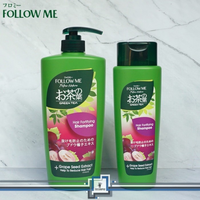 Jual FOLLOW ME Green Tea Hair Fortifying Shampoo Anti Hair Fall Shampo ...