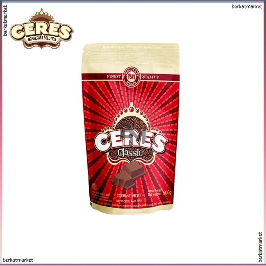Jual Ceres Meses Coklat Tabur Classic Hagelslag Chocolate Premium 500gr - Topping Cokelat Granul ...