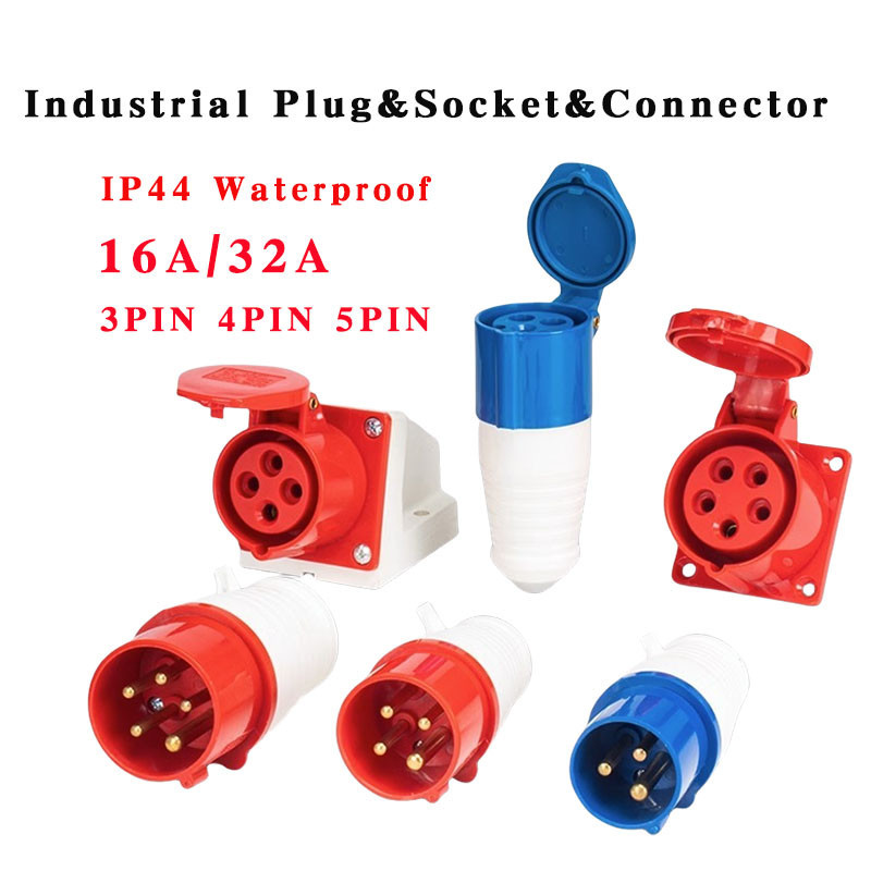 Jual 16A/32A Aviation Industry Plug Socket Connector 3P/4P/5Pin IP44 Waterproof Explosion-proof ...