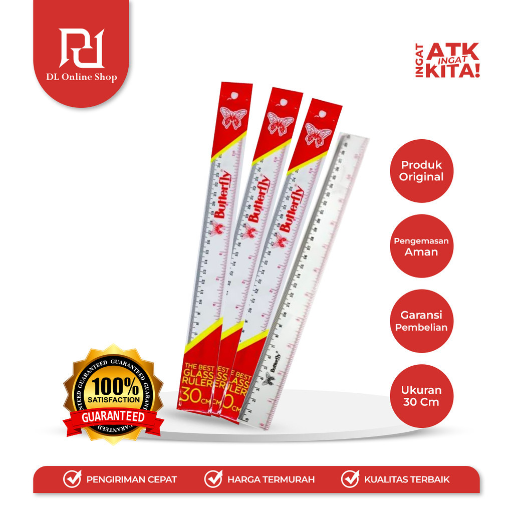 Jual BUTTERFLY PENGGARIS PLASTIK 30cm (1PC) | Shopee Indonesia