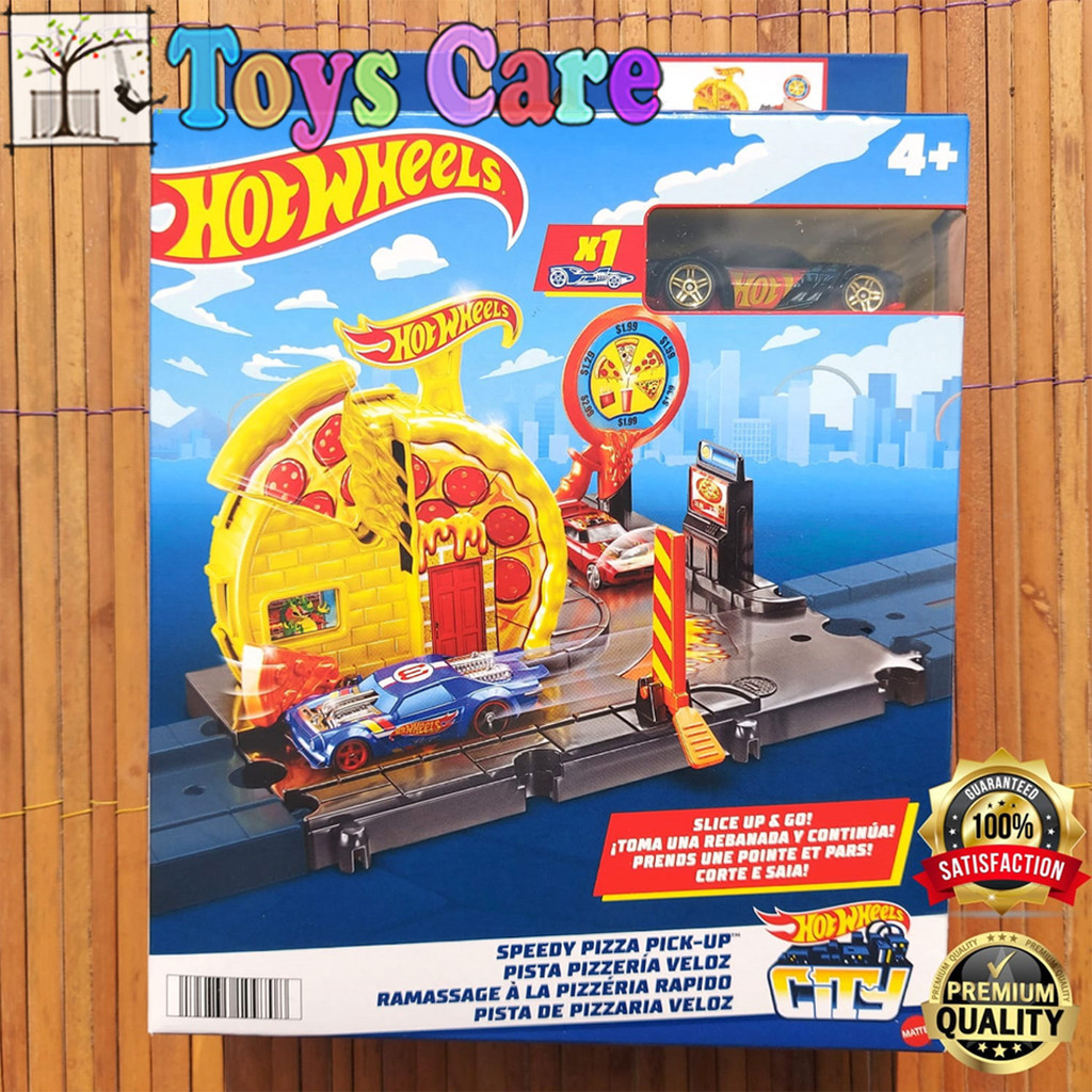 Jual HOTWHEELS CITY SPEEDY PIZZA PICK UP TRACK PLAY SET ORIGINAL MATTEL ...