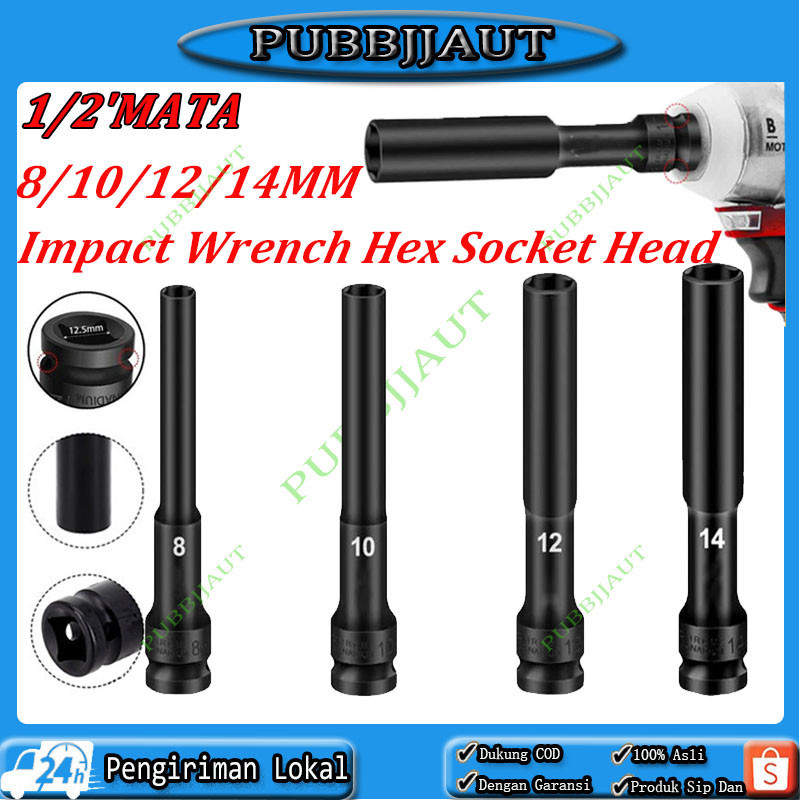 Jual Mata Kunci Shock Tekiro Cover 8-14mm Extra Panjang 130mm High Hardness 1/2 Hex Socket Head ...