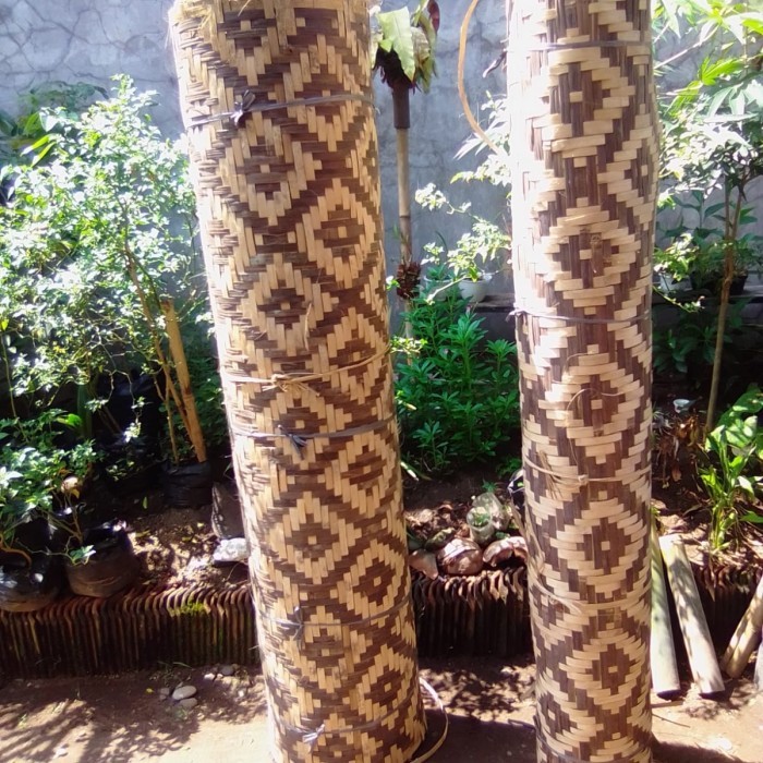 Jual bilik bambu anyaman dinding motif - 100 x 200 cm | Shopee Indonesia