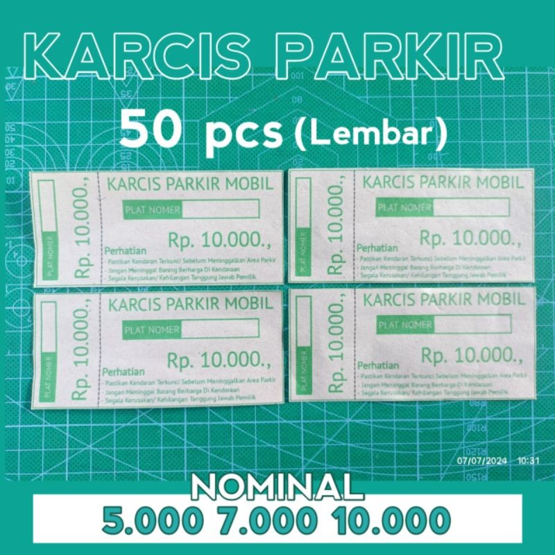 Jual Cetak Karcis pakir Mobil UMP0021 Murah | Shopee Indonesia