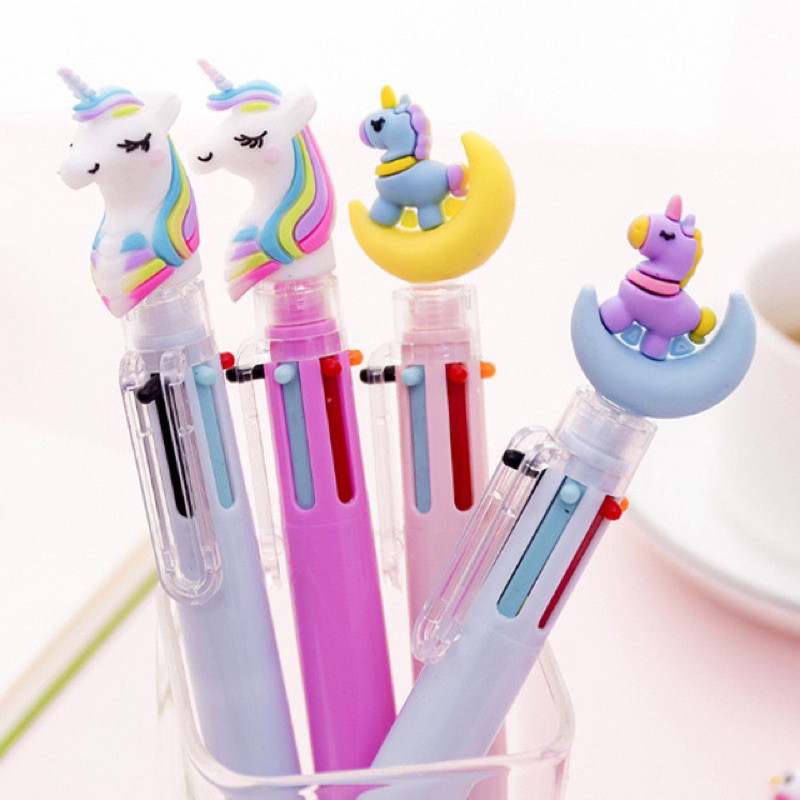 Jual Pulpen Cetekan 6 Warna 6 IN 1 / Pulpen Warna Mekanik Colour / 6 in ...