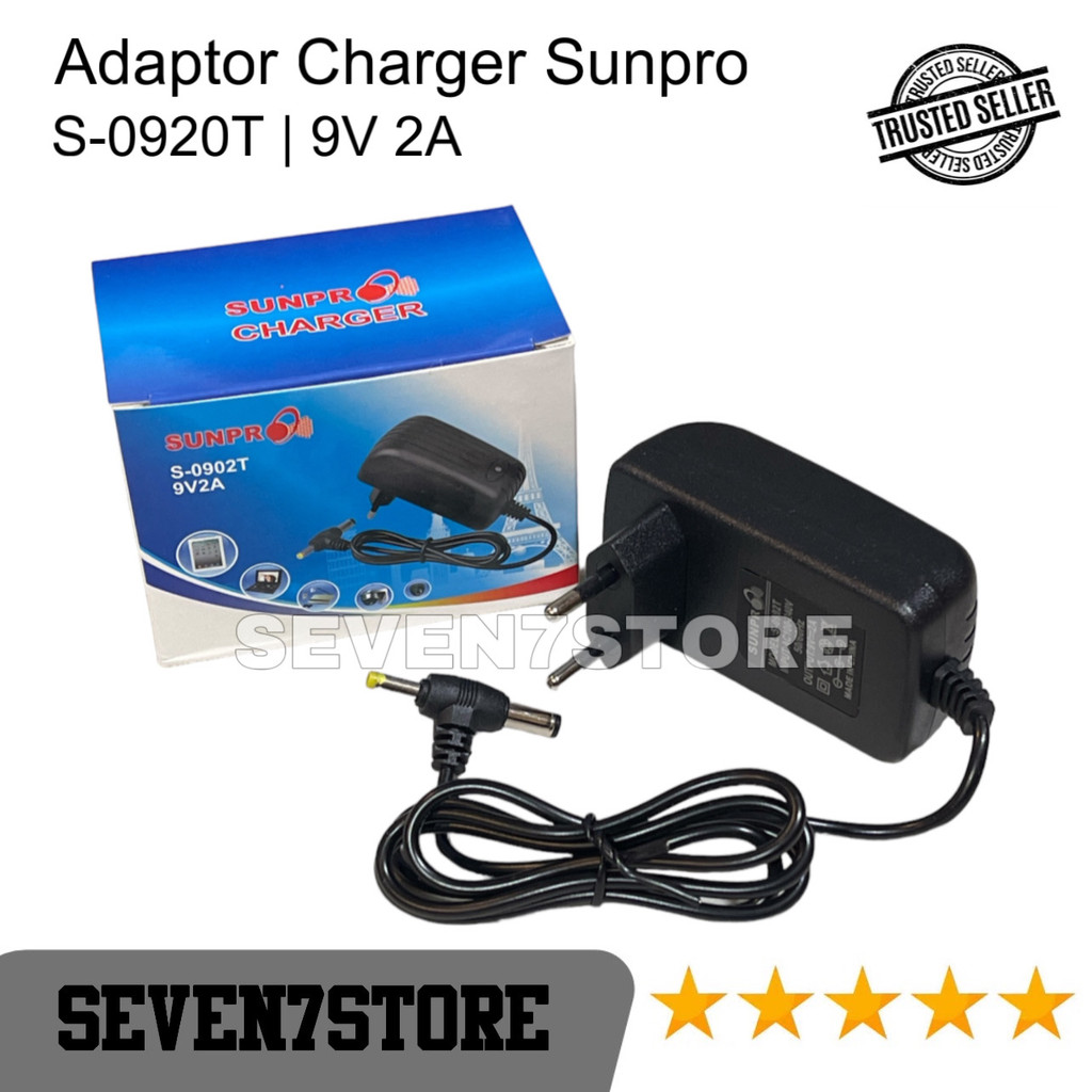 Jual Adaptor 9v 2a Adapter Sunpro S-0902T Switching Charger Ukuran Jack ...