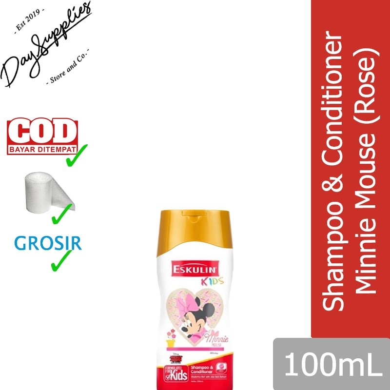 Jual Eskulin Kids Shampoo & Conditioner Minnie Mouse (ROSE) 100mL ...