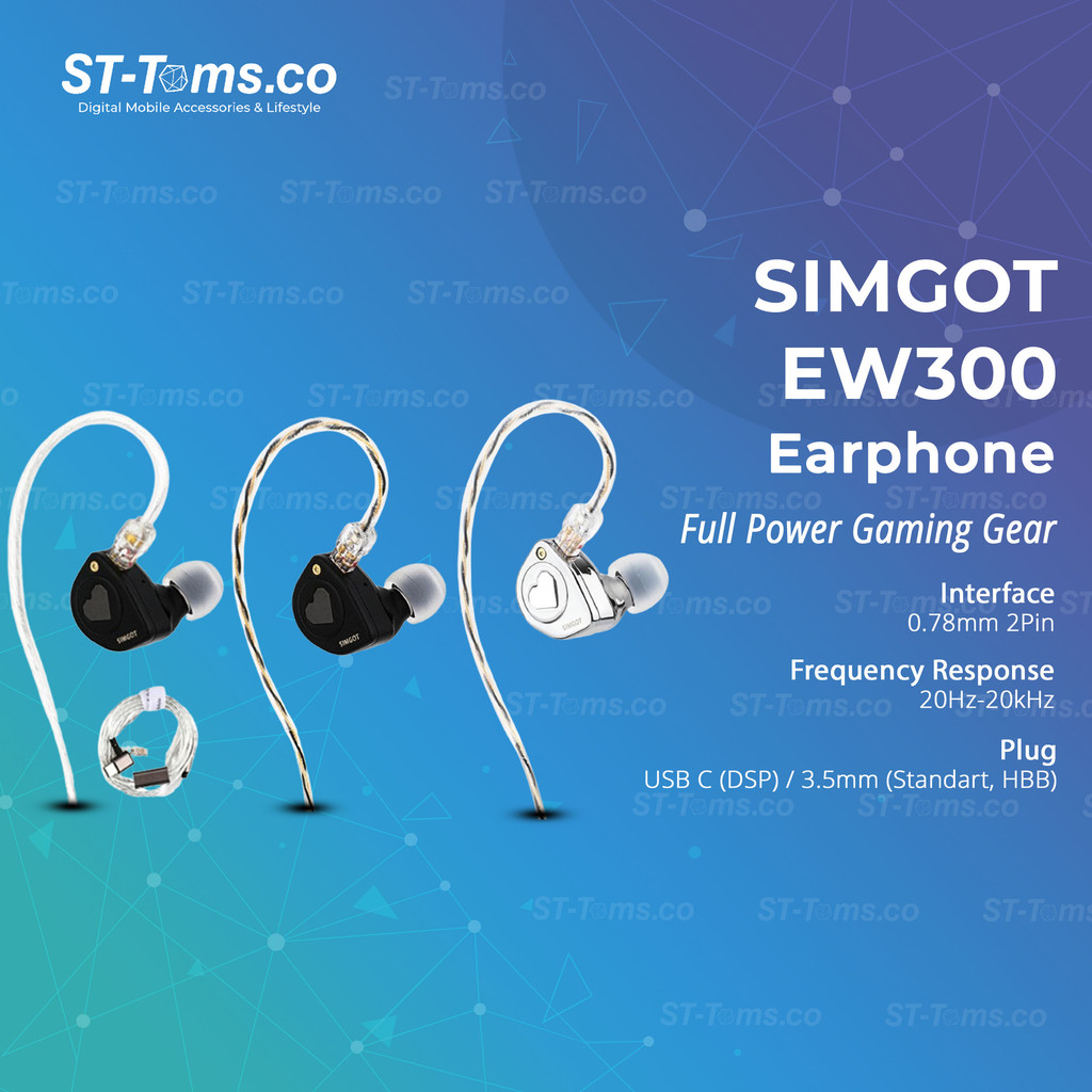 Jual Simgot EW300 / EW 300 1DD+1Planar+1PZT Tribrid Driver IEMs In Ear ...