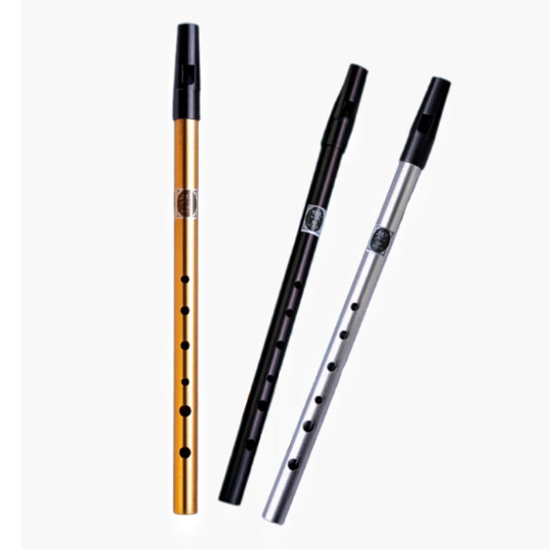 Jual Authentic Irish Whistle Flute C/D Key Tin Penny Whistle with 6 ...