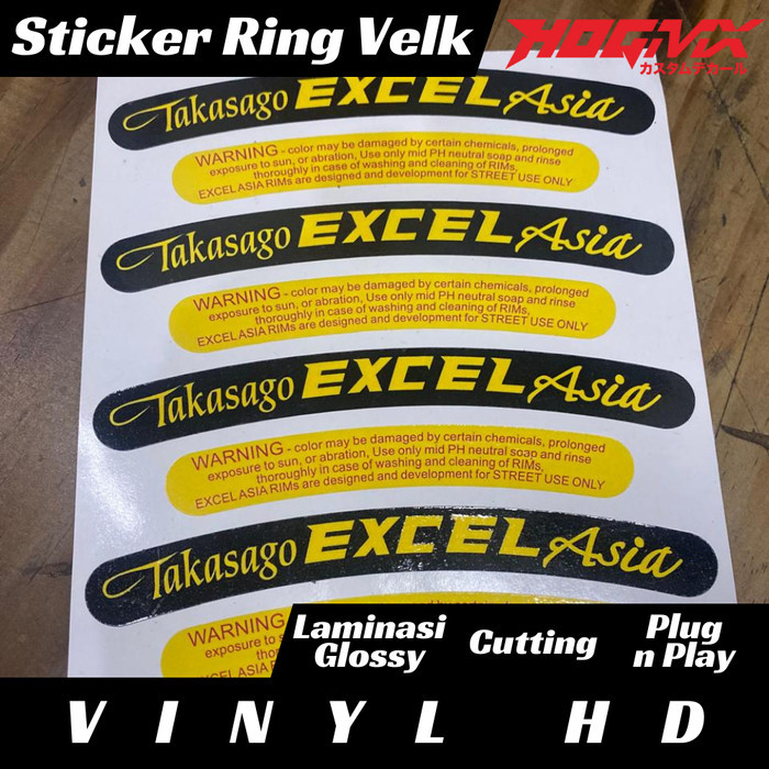 Jual Sticker Velg TAKASAGO EXCEL ASIA Sriker Velk Ring S0209 | Shopee ...