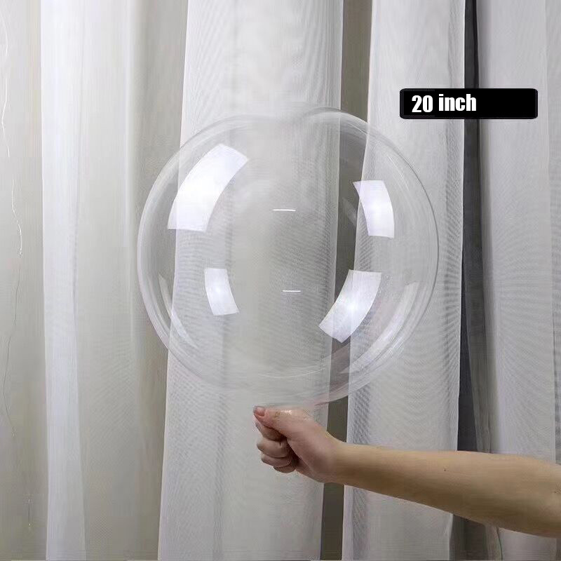 Jual 10/20/24/36 inch Clear PVC Balloons Bubble No wrinkles Transparent ...