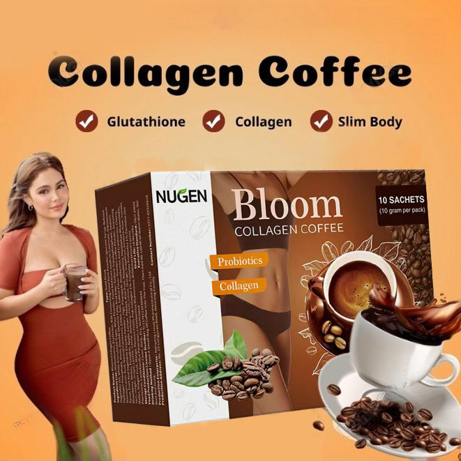Jual NUGEN [ ISI 10 SACHET ] 100gr Bloom Collagen Coffee Instant ...
