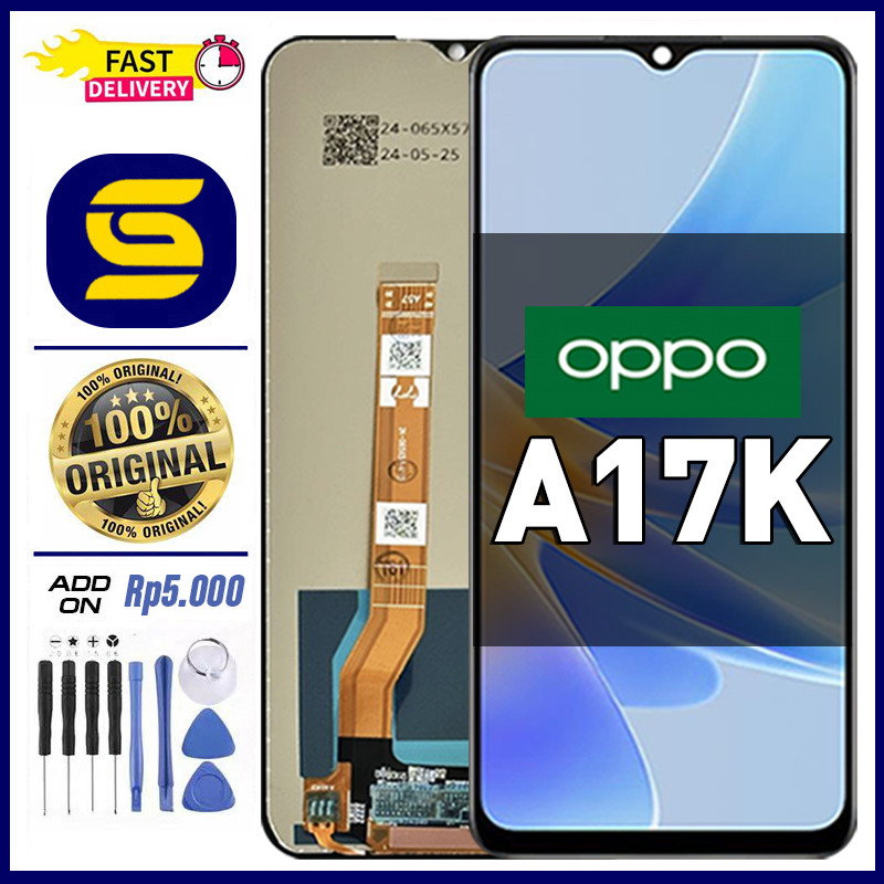 Jual LCD OPPO A17K Original Fullset ori asli hp Touchscreen For Glass ...