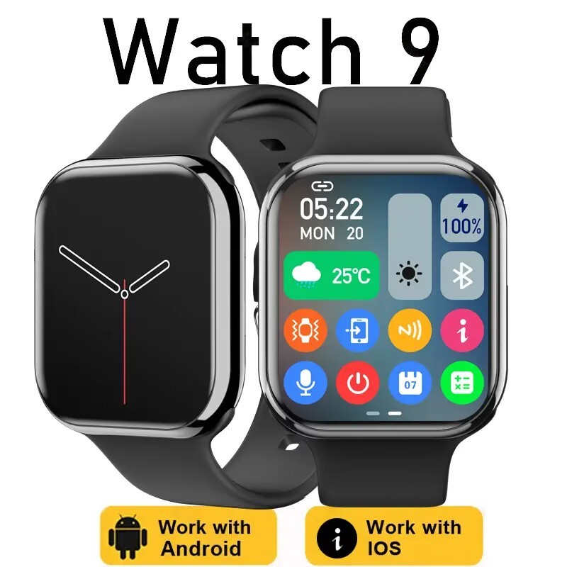 Jual 2024 Watch 9 Smart Watch Men Body Temperature BT Call NFC Always ...