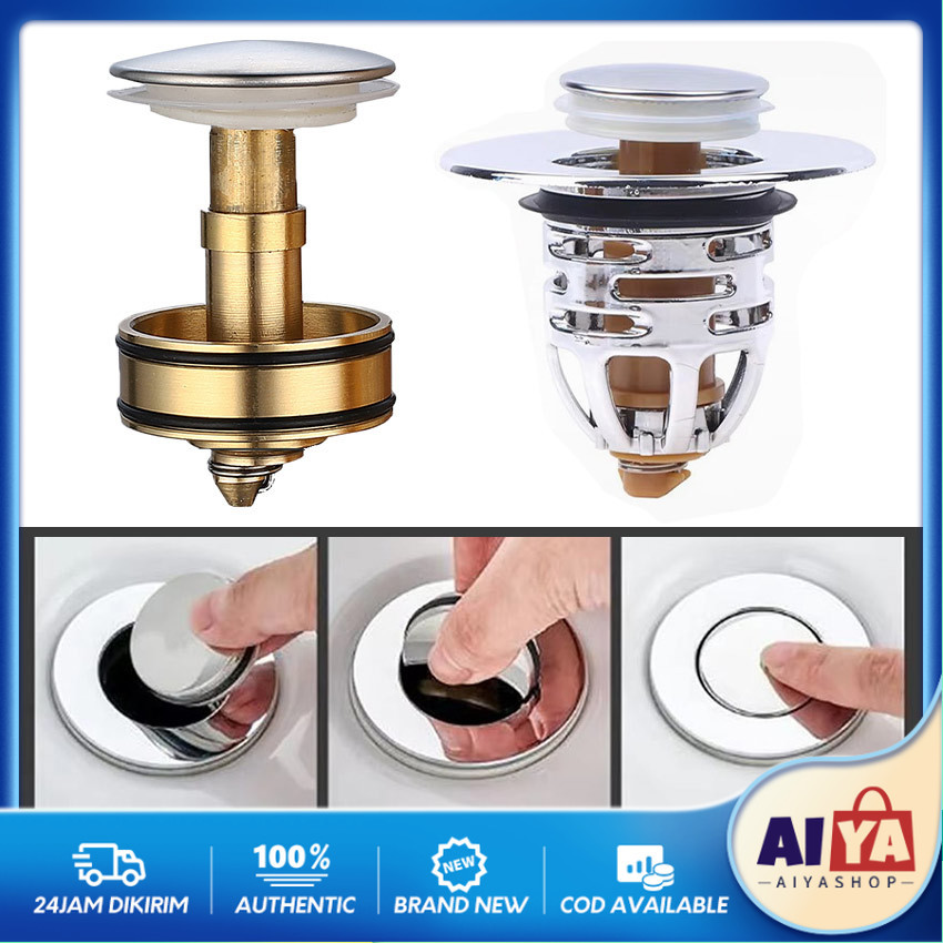 Jual Kepala Afur Tekan Kuningan Core Kepala Sifon Universal Pop Up ...