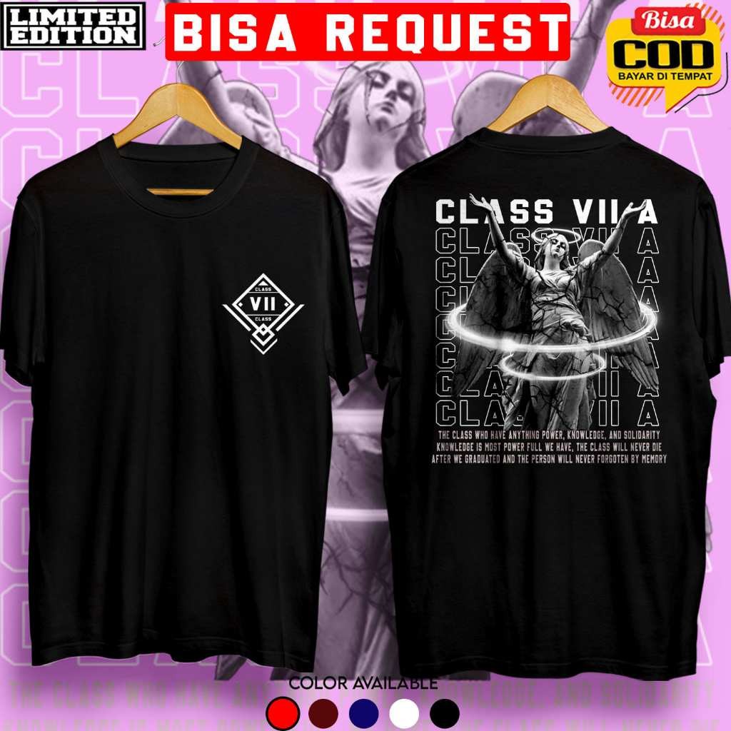 Jual Kaos Kelas Ganti nama kelas, desain Kelas, Unisex pria wanita, Satuan, Lusinan, Distro Bisa ...