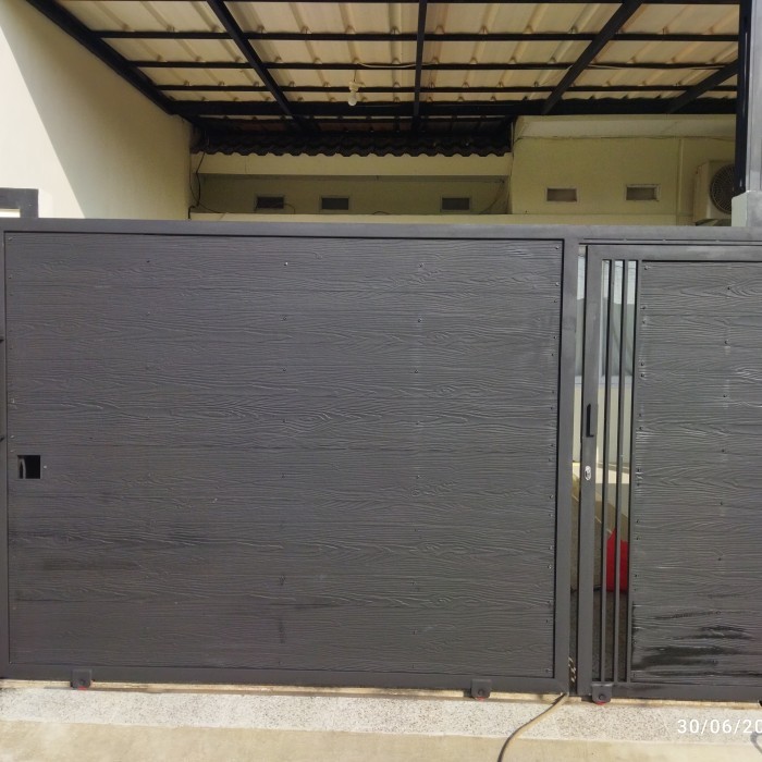 Jual pagar dorong woodplank minimalis | Shopee Indonesia