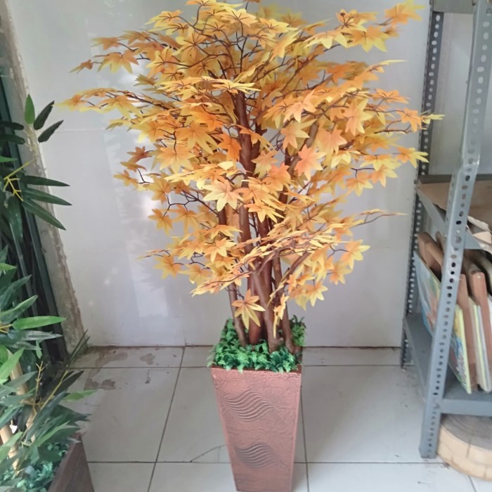 Jual daun maple jepang oren mini artificial | Shopee Indonesia