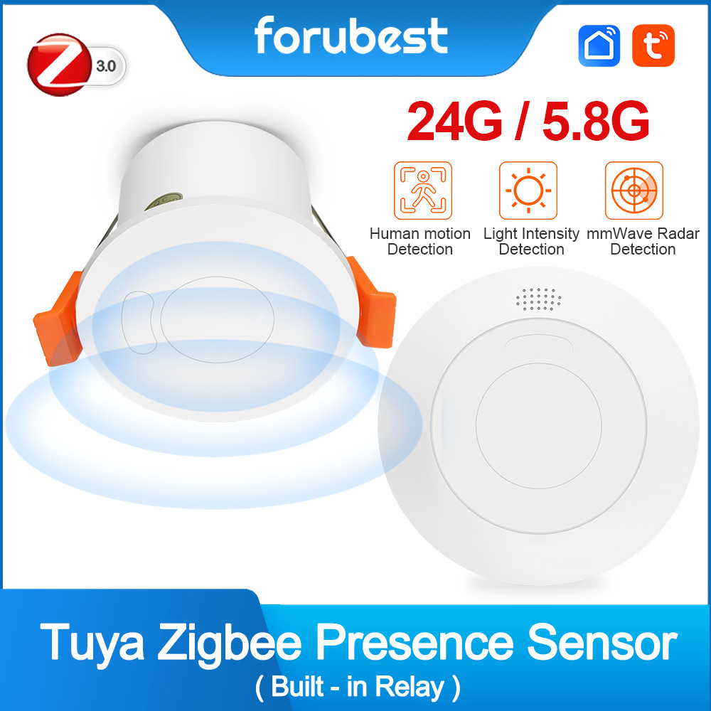 Jual Tuya Zigbee Human Presence Sensor 24G /5.8G Millimeter Wave Radar Detector Motion Sensor ...