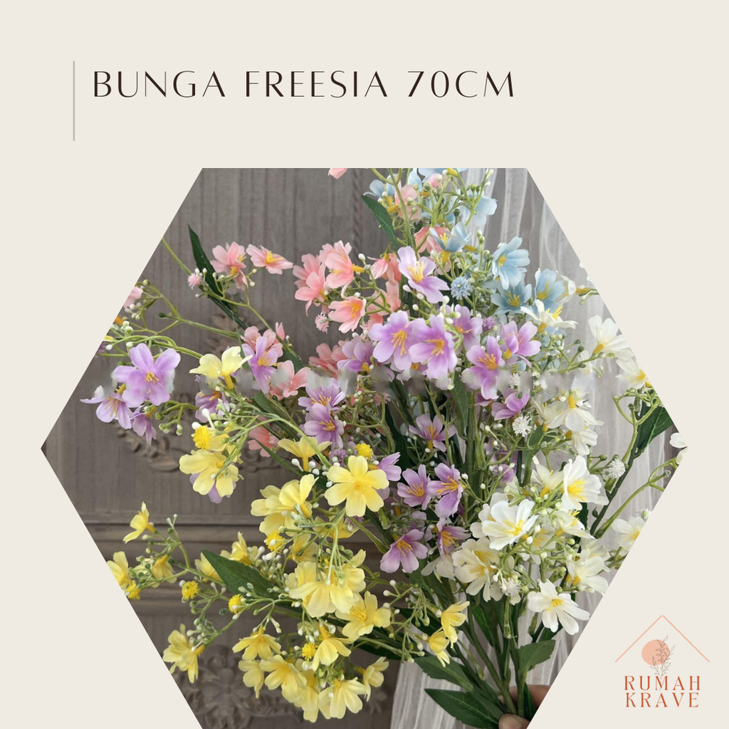Jual RUMAH KRAVE - Bunga Freesia 70cm Artificial Flower Jumbo Daisy ...