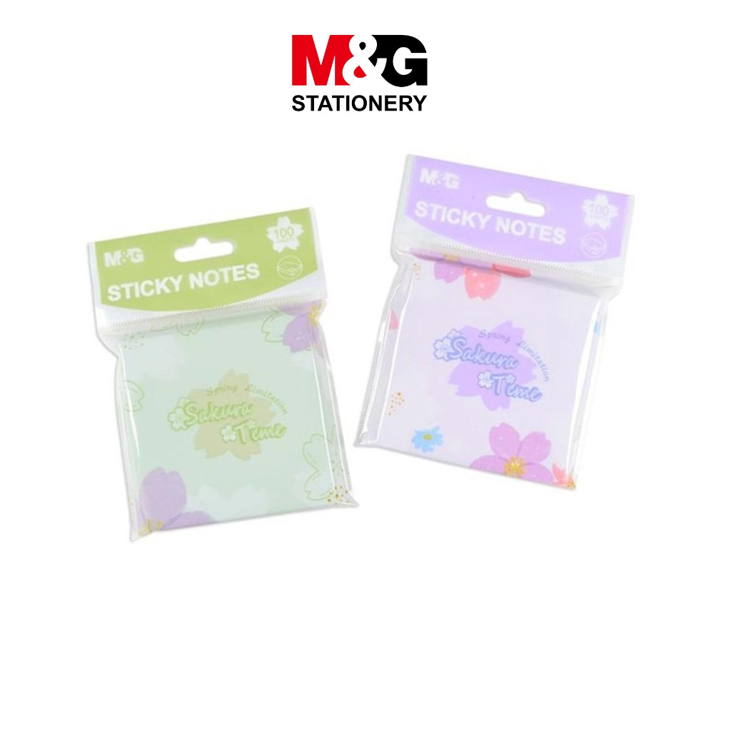 Jual Sticky Notes M&G Sakura Time Warna Pastel Isi 100 Lembar #AS33U156 ...