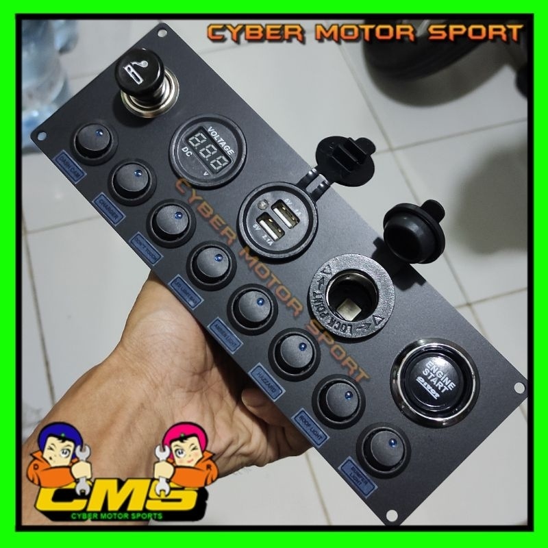 Jual Saklar panel mobil universal 12v 24v panel add on dashboard ...