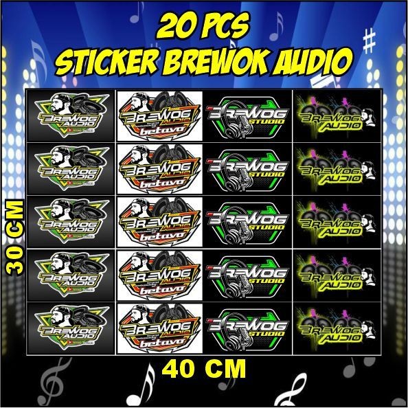 Jual Stiker sticker brewog audio Sound System | Stiker Audio | Stiker ...