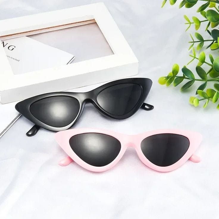 Jual Kacamata Hitam Korean Fashion Model Segitiga Mata Kucing Lensa ...