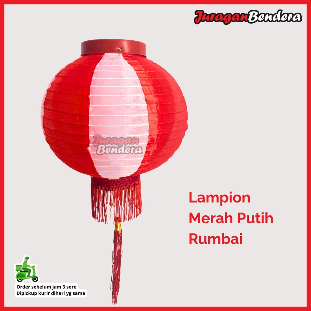 Jual Lampion Merah Putih Rumbai | Hiasan Dekorasi 17 Agustusan Pernak ...