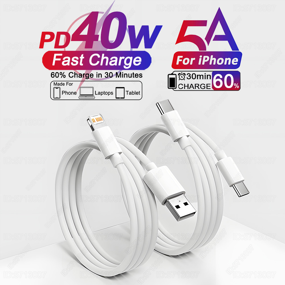 Jual PD 40W USB Cable For Apple iPhone 16 15 14 13 12 11 Pro Max 7 8 ...