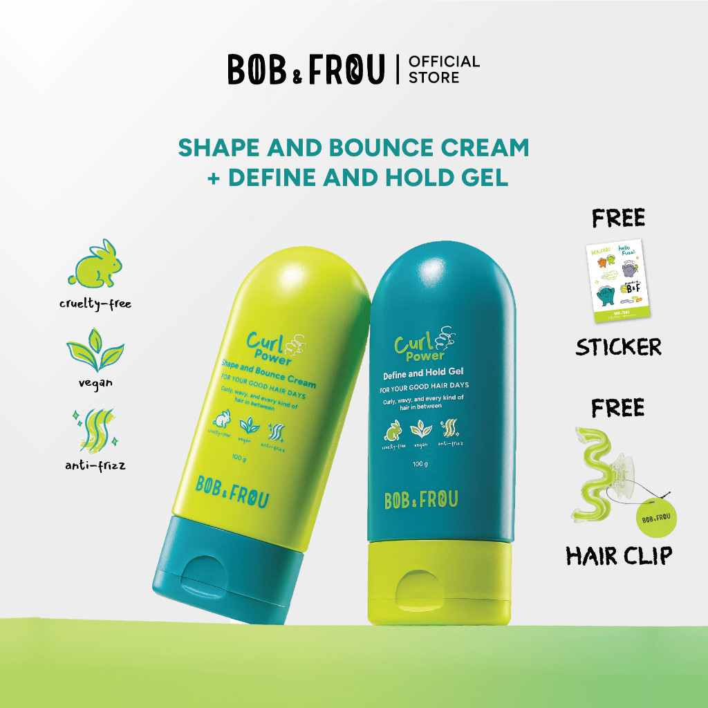 Jual BOB & FROU - The Essentials Bundle - Curl Power Define and Hold Gel x Curl Power Shape and ...