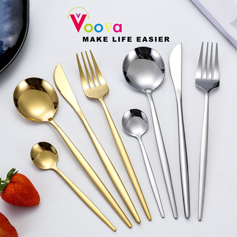 Jual VOOVA Sendok Garpu Stainless/ Sendok Garpu Pisau/ Stainless Korean ...