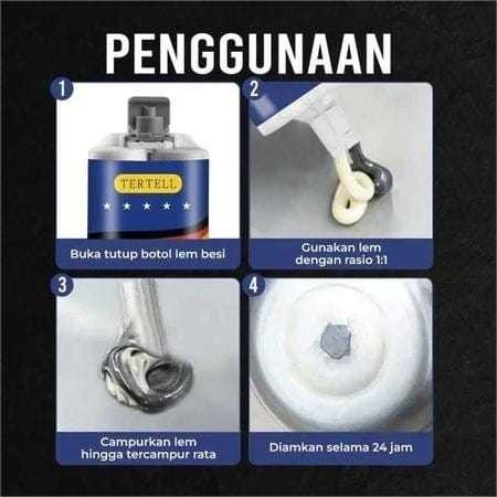 Jual Lem Besi AB TERTELL 100ML Tahan Panas Industrial Metal Repair Glue ...