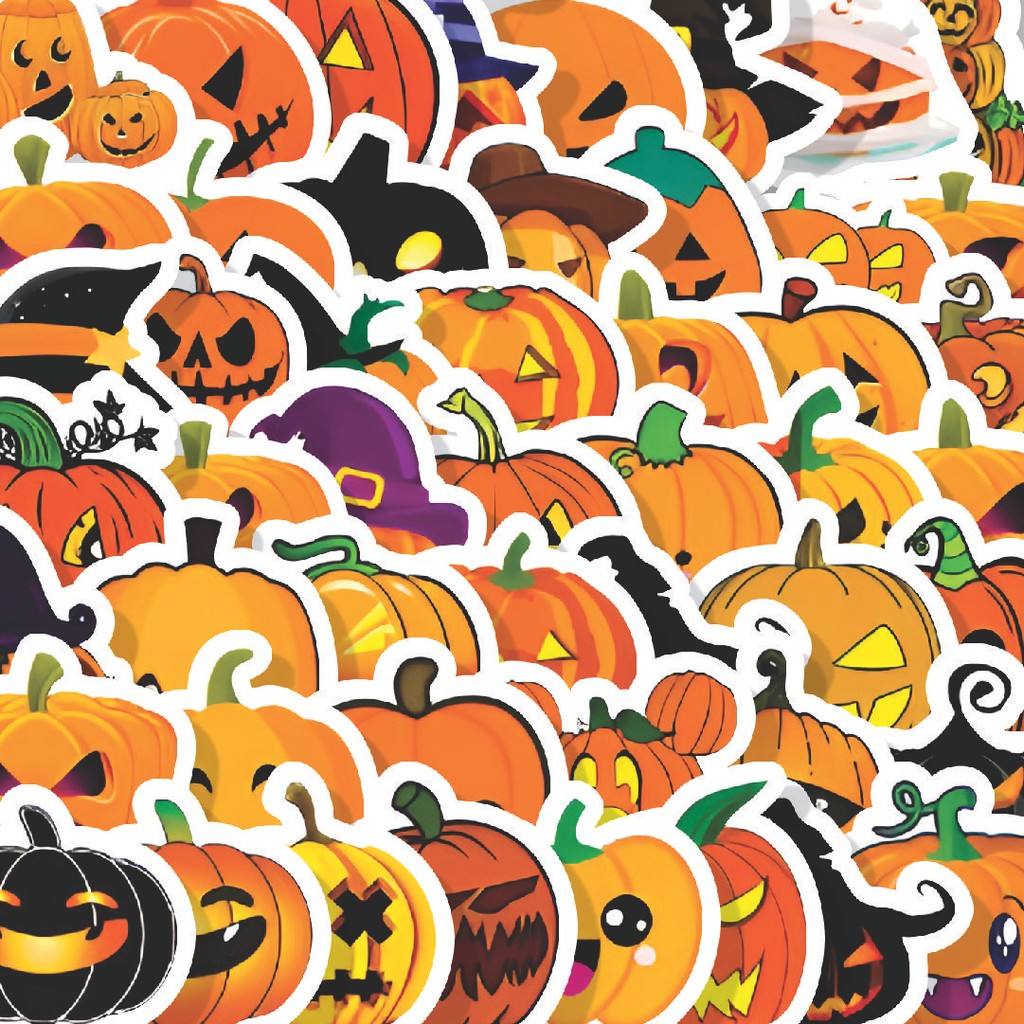 Jual Stiker Cutting Pack Stiker Labu Halloween Isi 100Pcs Series ...