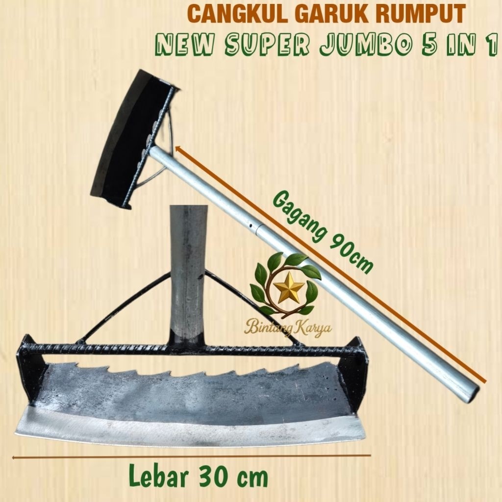 Jual Alat Cangkul Garuk Rumput Gulma super Jumbo 5in1 Pertanian ...