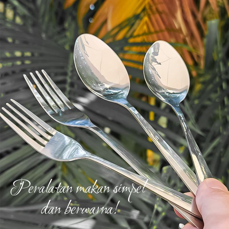 Jual 12pcs Sendok Stainless Tebal / 12pcs Garpu stainless tebal / garpu ...