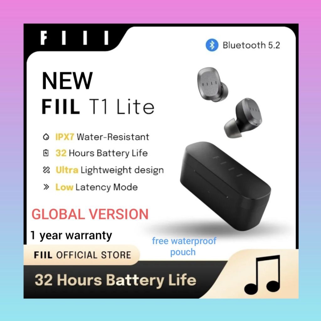 Jual Fiil T1 Lite ENC TWS Earphone Earbud Bluetooth 5.2 Gaming IPX7 ...