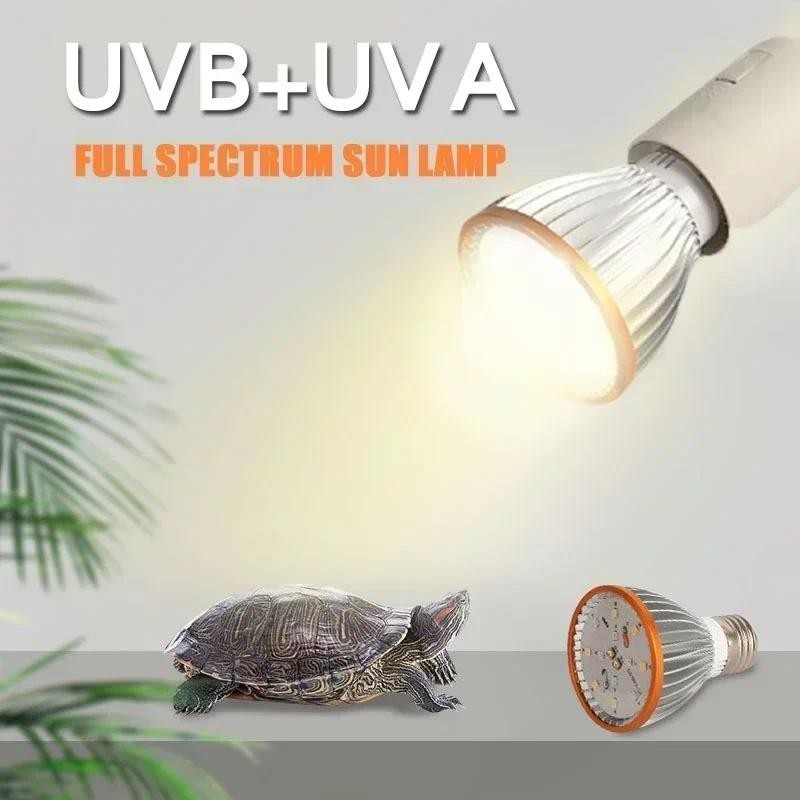 Jual Full Spectrum UVA UVB Reptile Light Bulb LED UV Lamp for Turtle ...