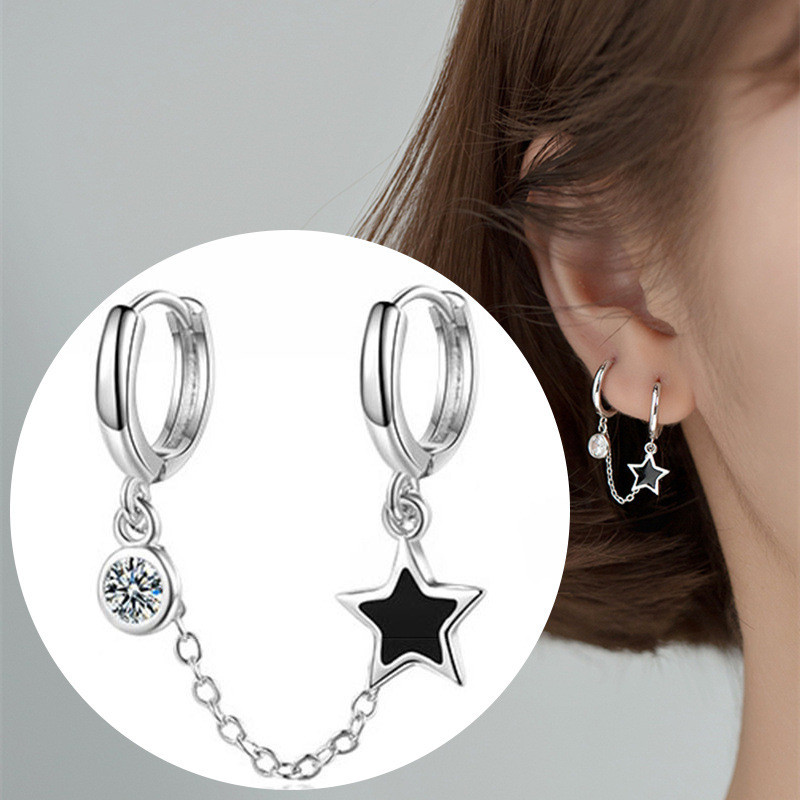 Jual Anting meneteskan minyak pentagram Anting ganda Anting telinga ...