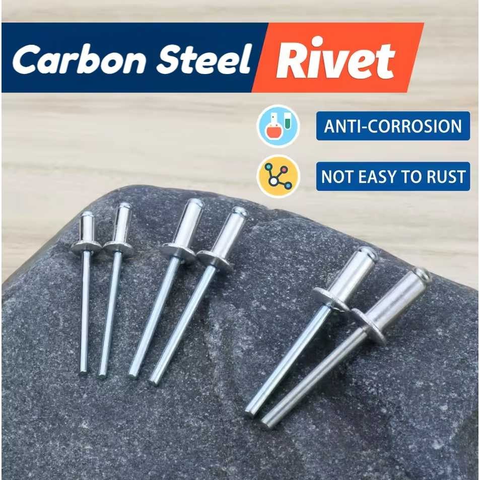 Jual AShop Baut Rivet Universal Blind Rivets Baja Karbon 12 Size 260PCS ...