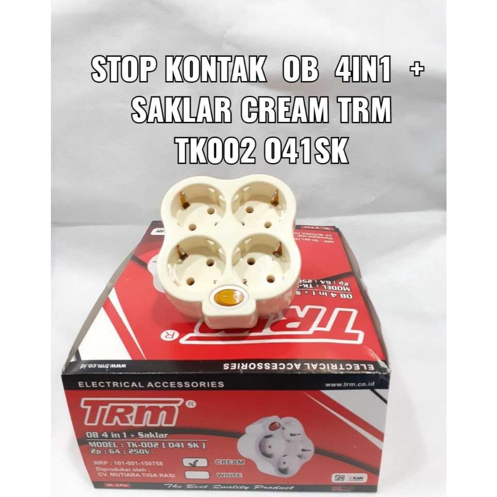 Jual Steker Stop Kontak TRM OB Saklar 4 In 1 TK-002 / 041-SK OB SNI | Shopee Indonesia