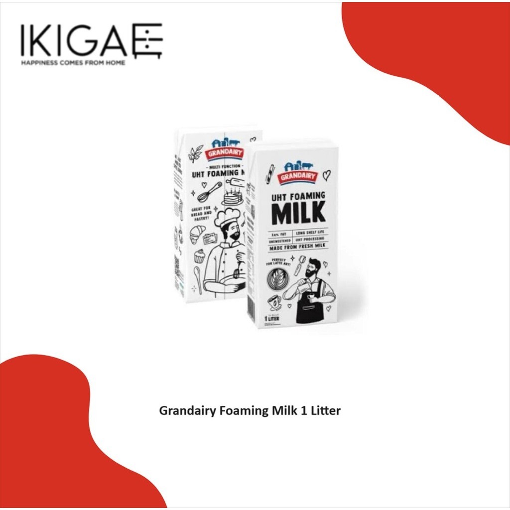 Jual GRANDAIRY UHT FOAMING MILK / SUSU UHT GRANDAIRY 1 LTR | Shopee ...