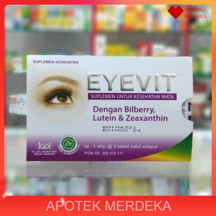 Jual eyevit vitamin mata strip isi 6 tablet / obat mata eye vit ...