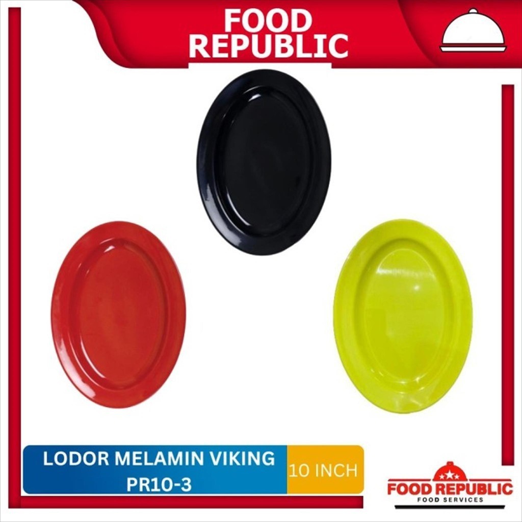 Jual Piring Lodor Melamin Ware VIKING PR10-3 / Lodor Tebal Oval 10 inch ...