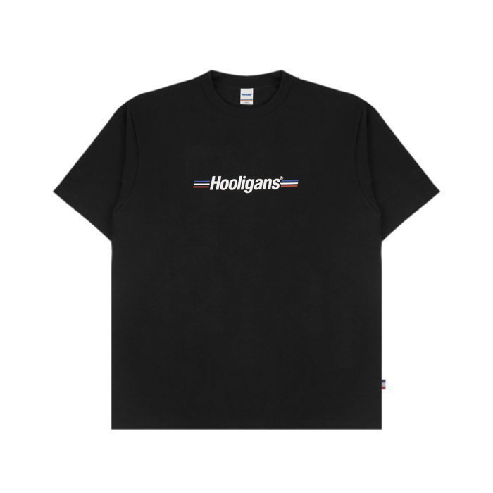 Jual HOOLIGANS T-Shirt Italic Tricolore Black | Shopee Indonesia