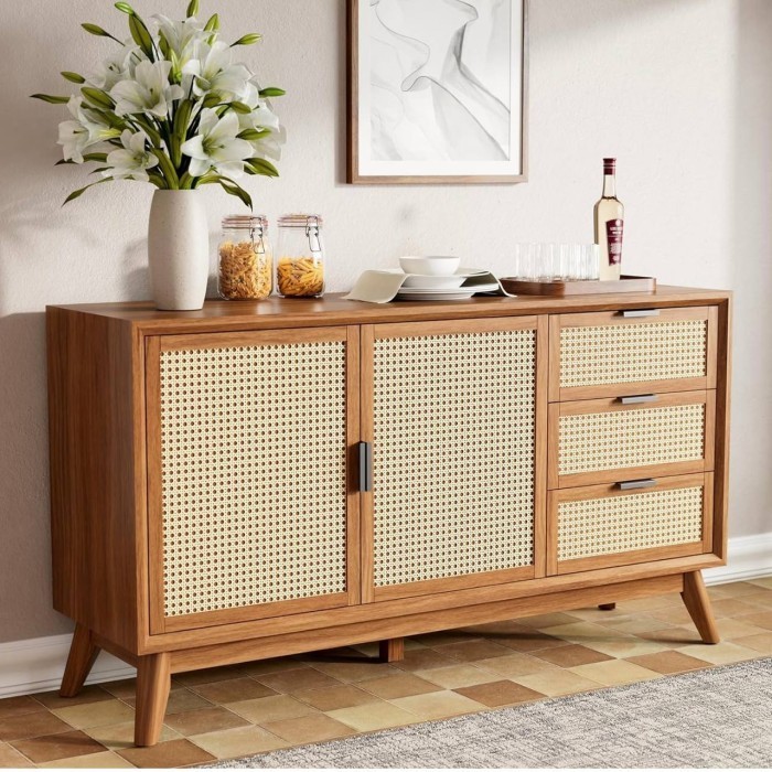 Jual Buffet Kabinet Rotan Kayu Jati - V06 - Kamala Lemari Penyimpanan ...