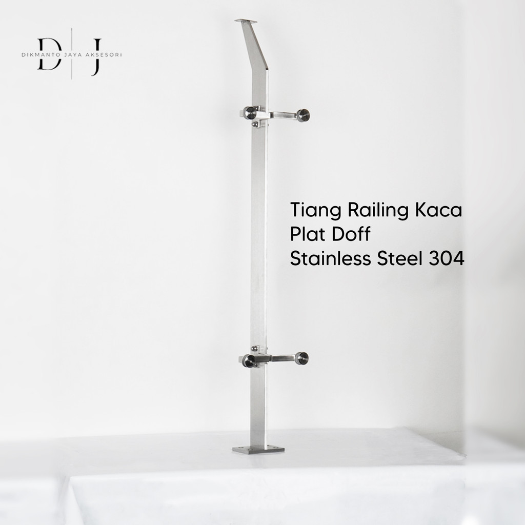 Jual KHACA - Tiang Railing Kaca Plat SUS304 - Doff | Shopee Indonesia